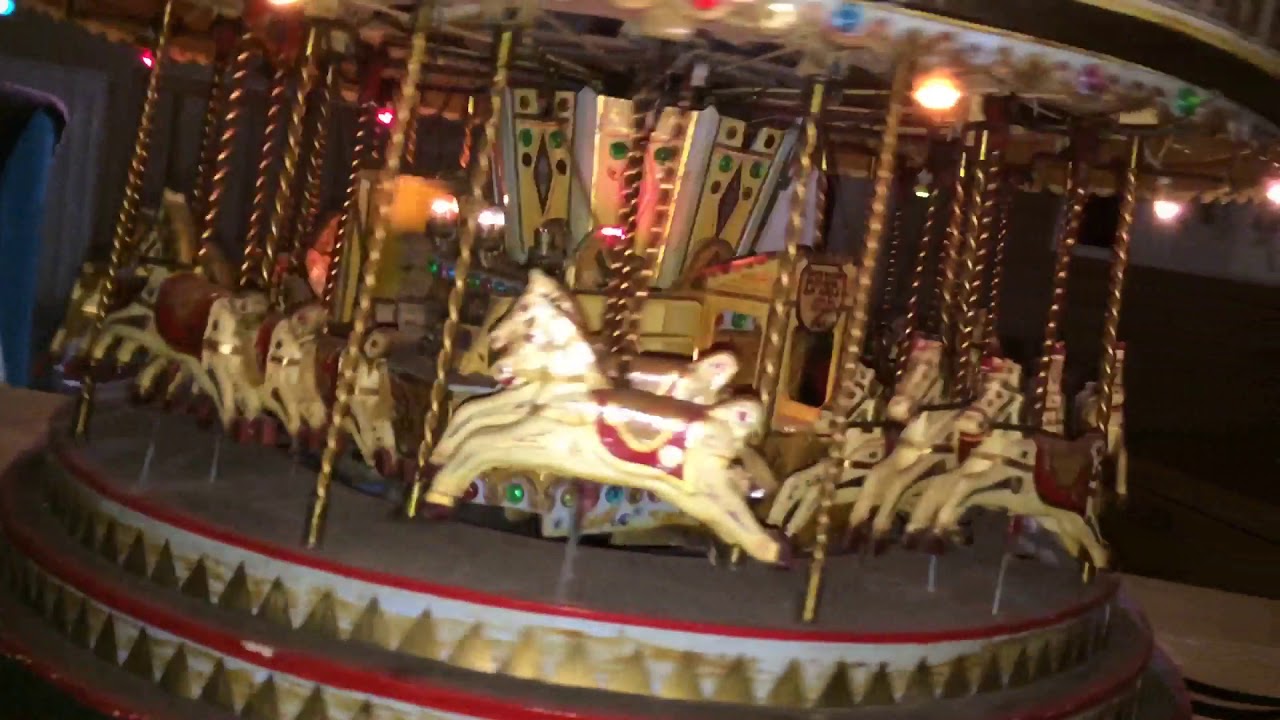 Scratch built full working fairground model gallopers - YouTube