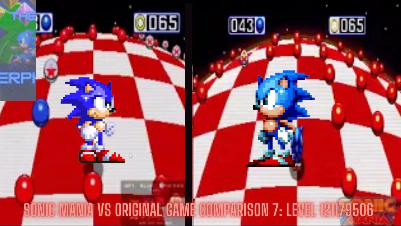 Sonic Mania vs Original Game Comparison #7: Level 121,179,506 - YouTube