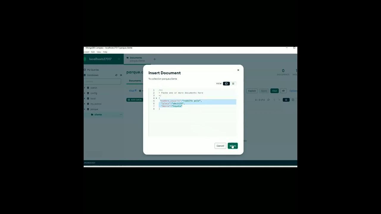 Elaboración De Las Bases De Datos En Mondodb Youtube