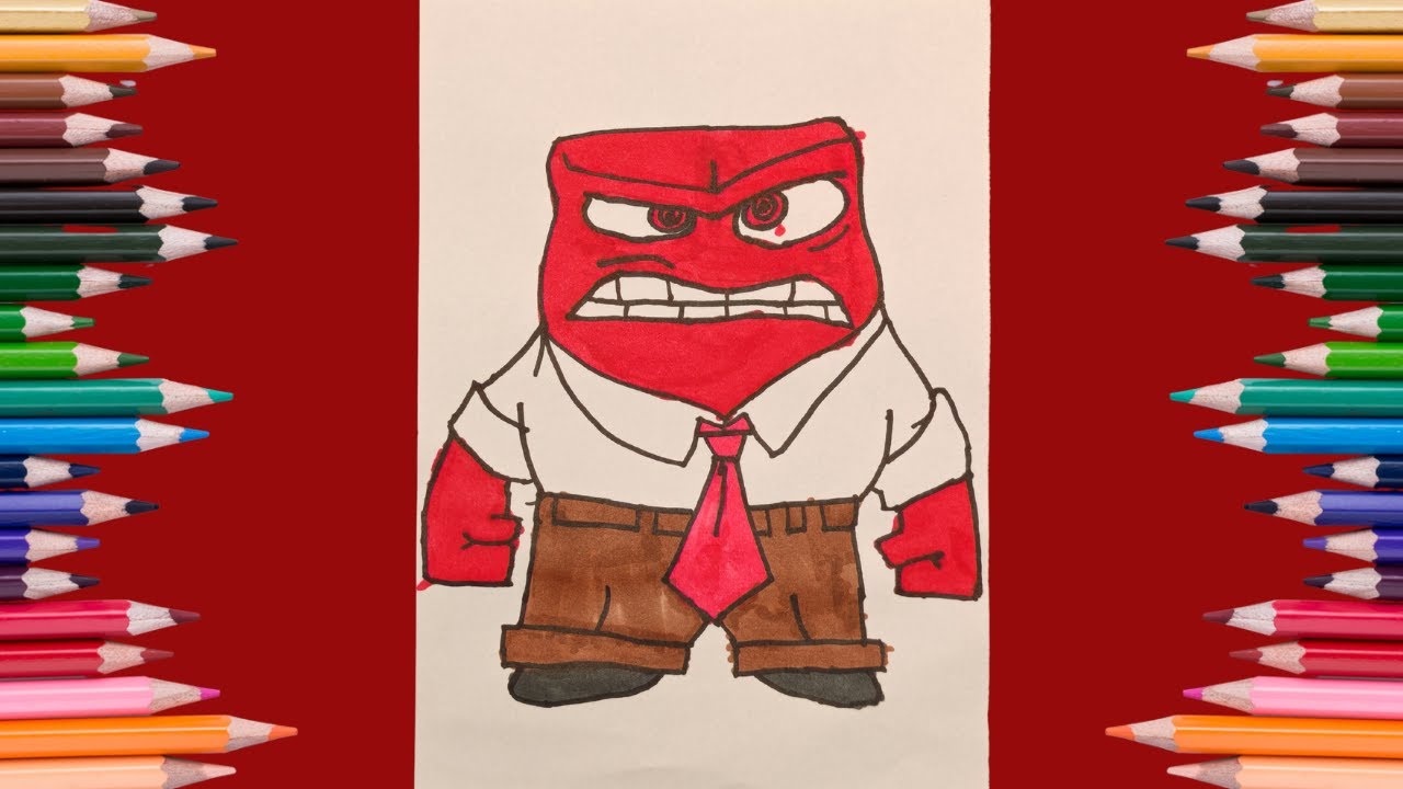 Inside out - Anger - drawing and colouring - YouTube