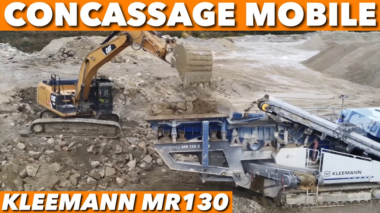 Concassage mobile sur concasseur à percussion Kleemann Mobirex MR130 ...