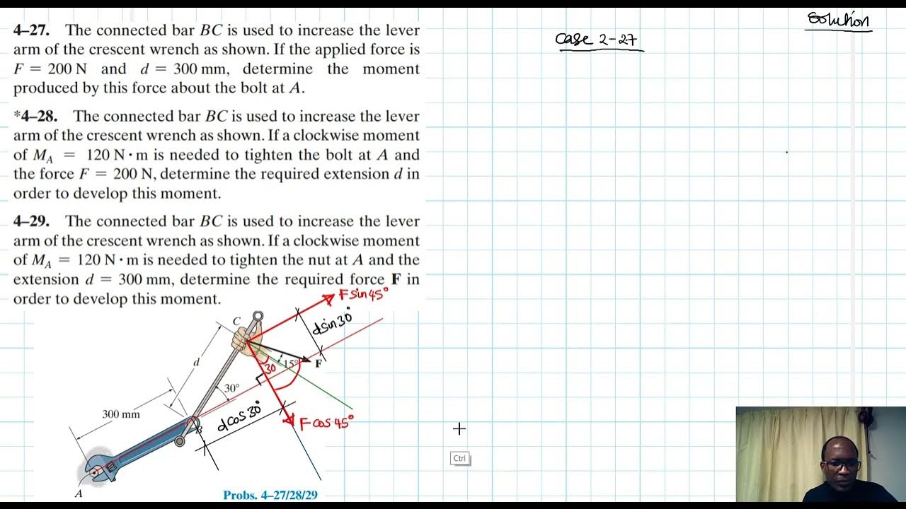 4–27, 4–28, 4–29 Force System Resultants (Chapter 4: Hibbeler Statics ...