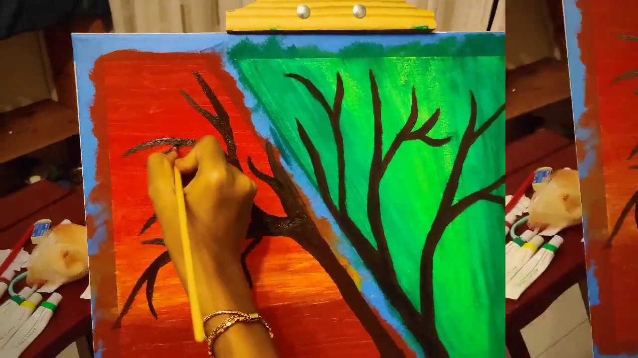 Climate Change Acrylic Painting - YouTube
