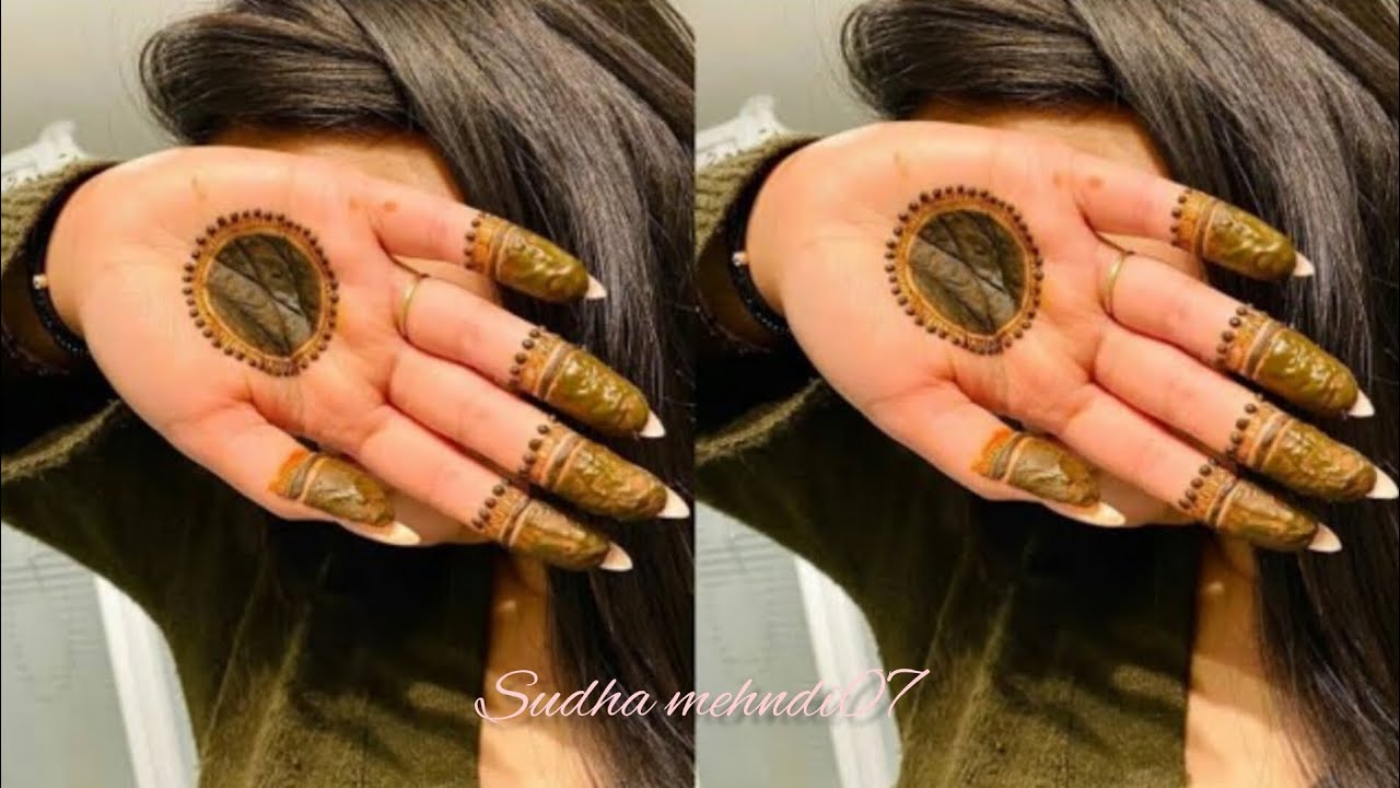 SIMPLE GOL TIKKI MEHNDI DESIGNS FOR HANDS || EASY GOLL TIKKI MEHNDI ...