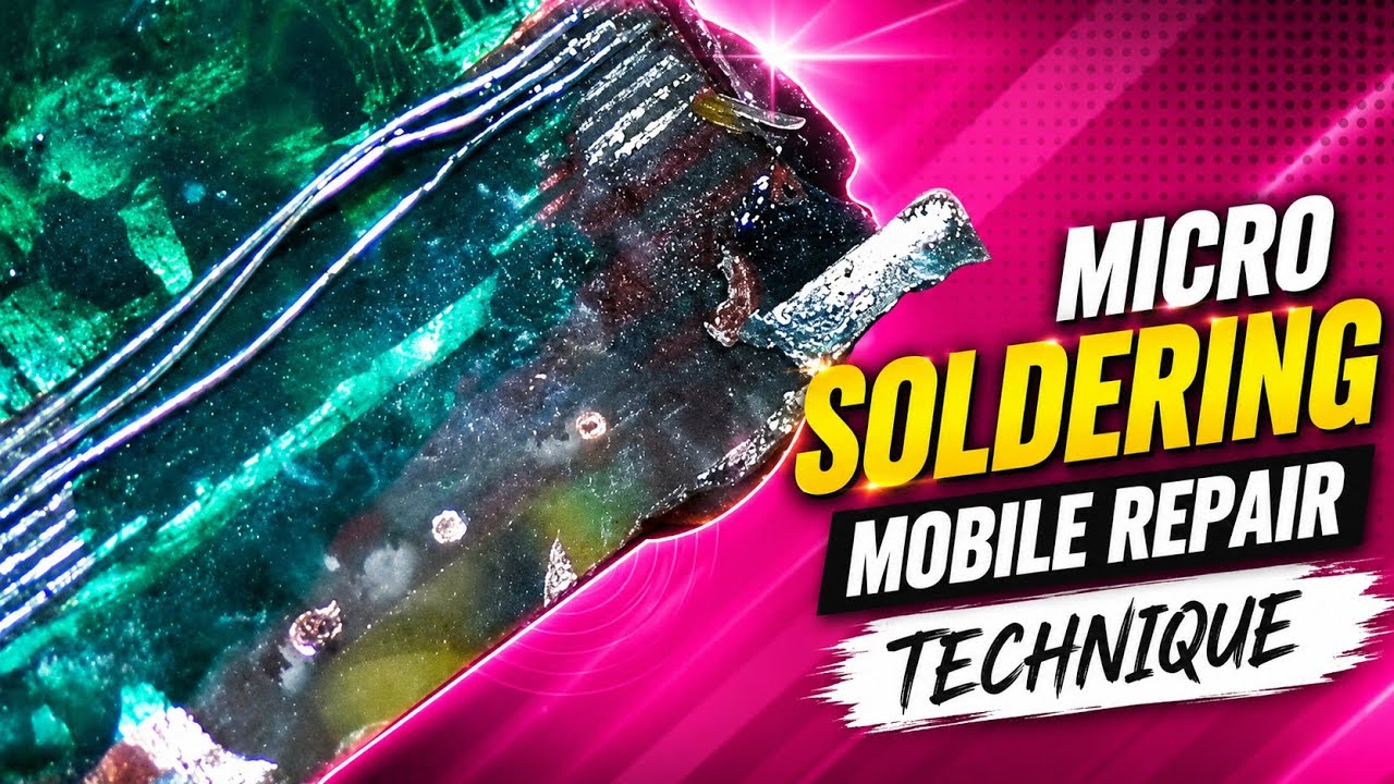 micro soldering skills | jumper wire line | mobile phone repairing ...