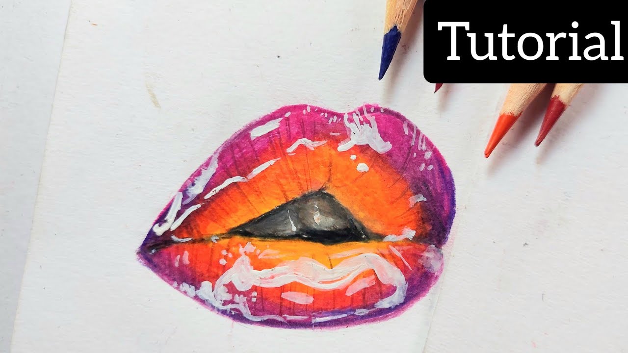 How To Draw Glossy Lips: Tutorial | Zara Dragon - YouTube