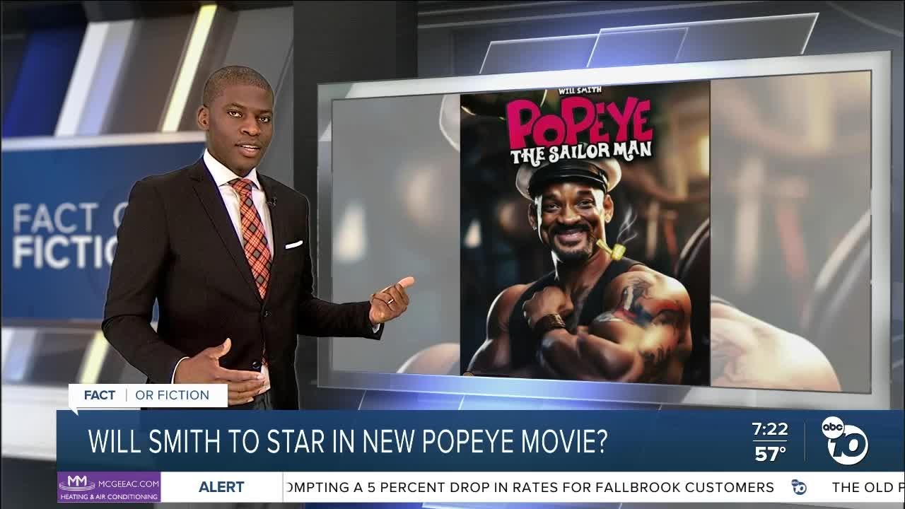 Fact or Fiction: Poster shows Will Smith playing Popeye in new movie? - YouTube