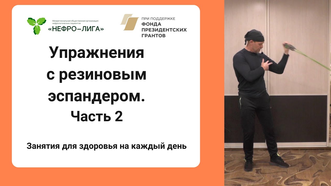 Упражнения с резиновым эспандером. Часть 2 - YouTube
