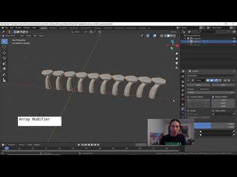 Blender 2.8 Array Modifier using Object Offset - YouTube