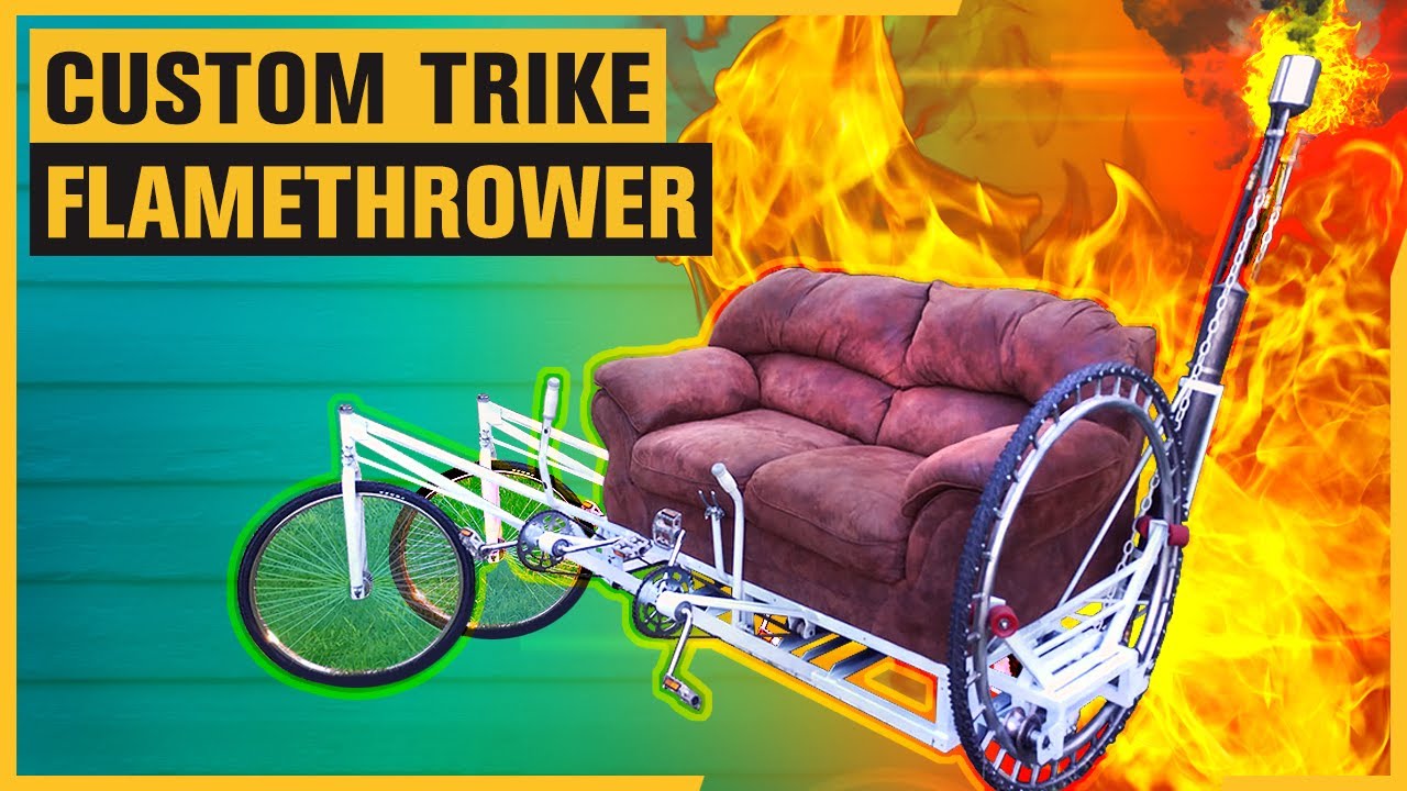 Amazing Custom Trike Flamethrower - YouTube