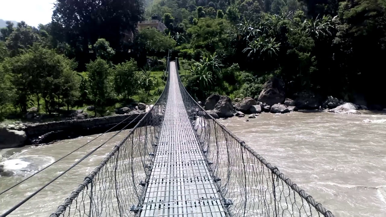 Trishuli river crossing - YouTube