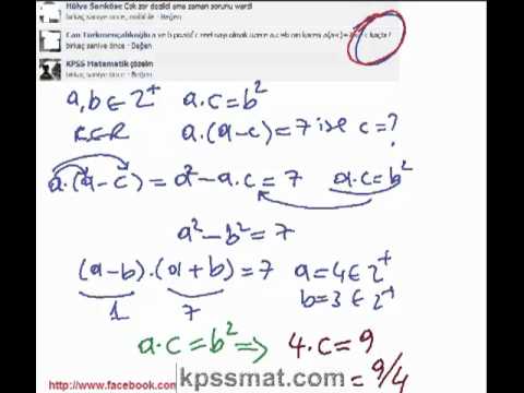 KPSS 2012 Ortaöğretim Matematik sorularının çözümü-1