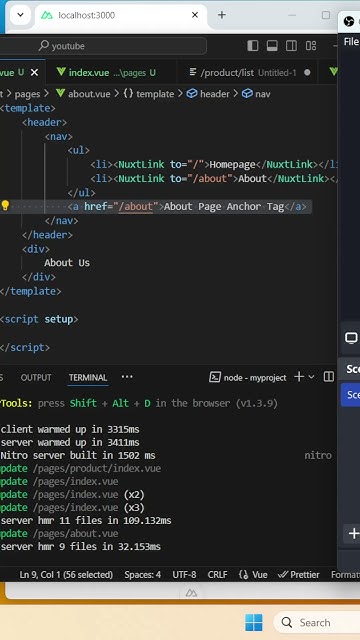Nuxtlink Vs Anchor Tag Nuxtjs Javascript Shorts Short Coding Youtube