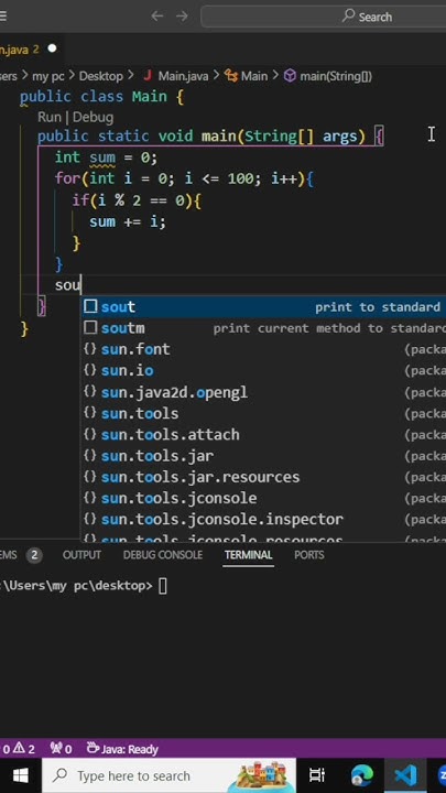 Found sum of all even numbers from 1 to 100 using java for loop #shorts #short #coding #java ...