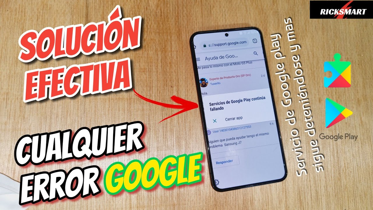 Solución servicio de Google play continúa deteniéndose y otros fallos ...