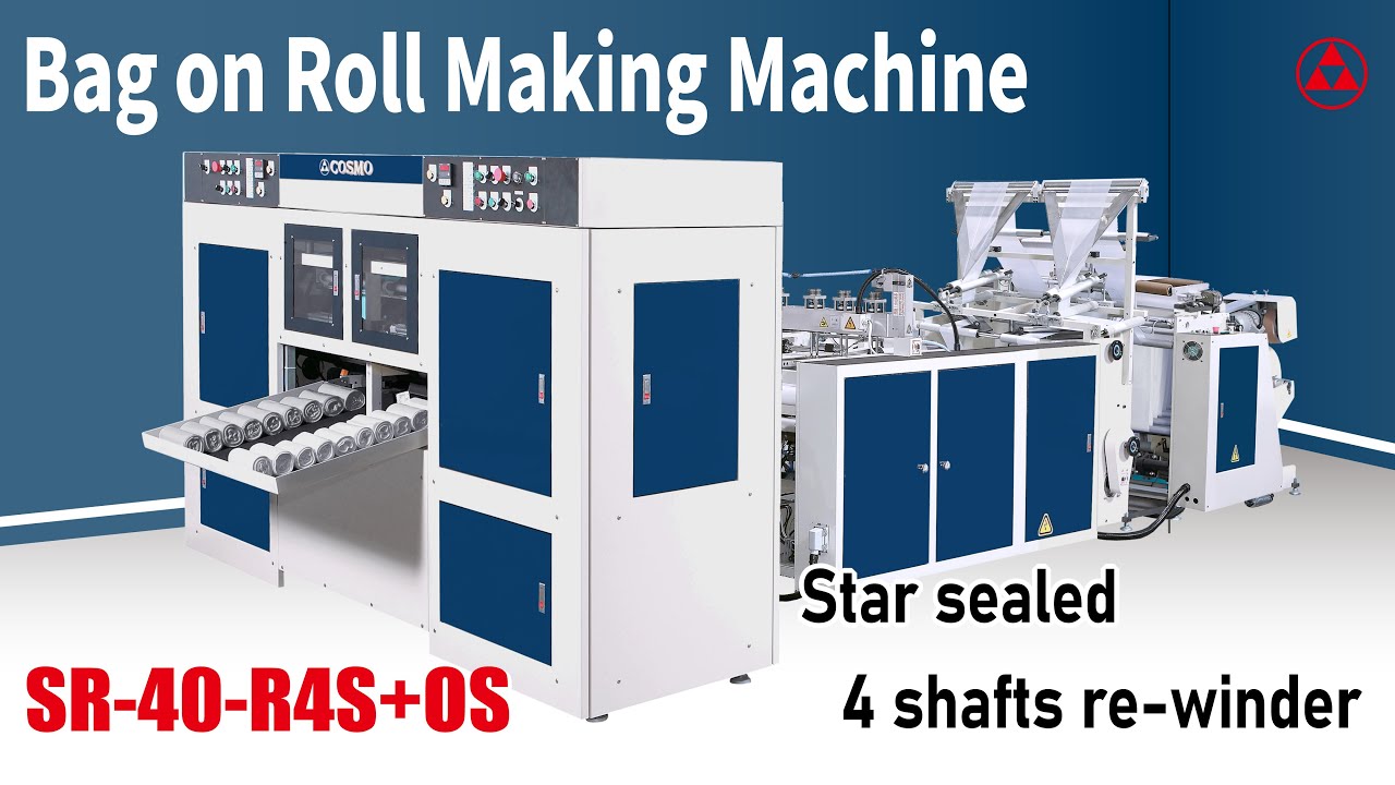 【COSMO】Fully Automatic High Speed 2 Lines Core-less Star Sealing Bag on ...