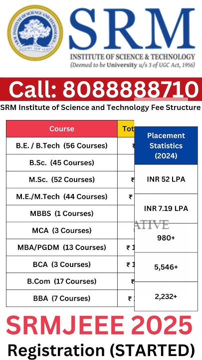 SRM University KTR BTech Review | Courses, Fees, Admission 2025, Placements, Ranking #srmjeee # ...