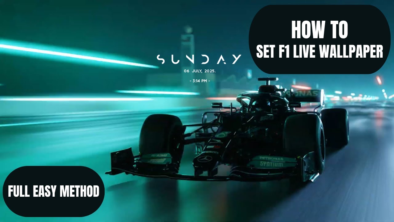 How to set F1 live wallpaper in Windows - YouTube