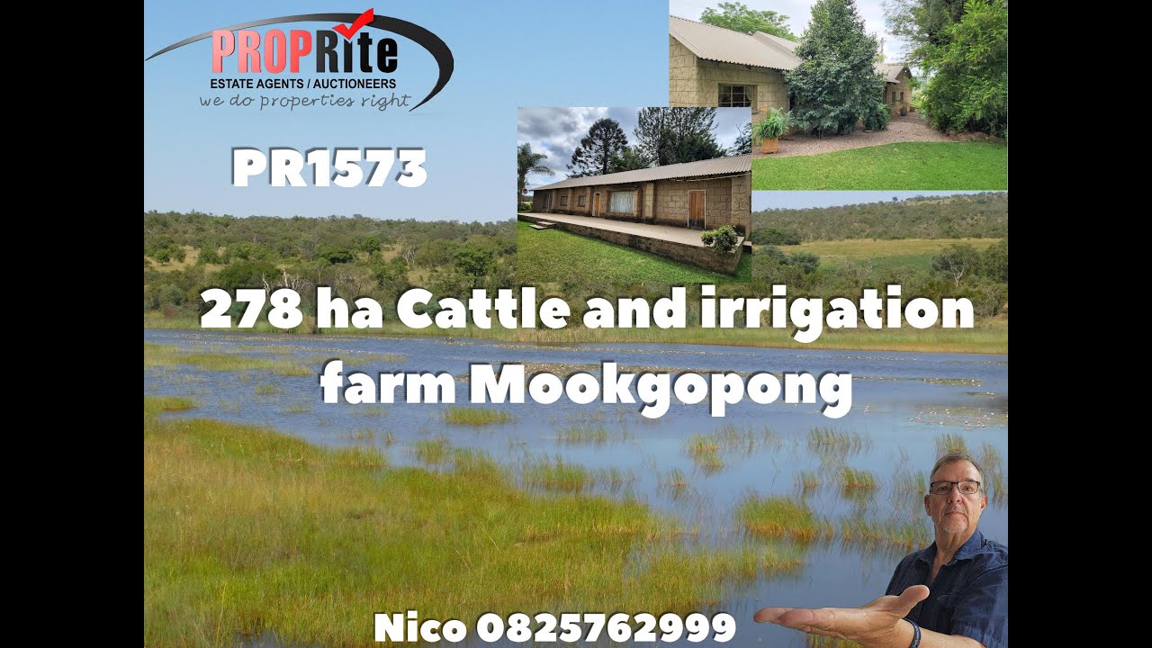 Sold !!PR1573 Cattle and Irrigation farm 278 ha for sale Mookgopong ...