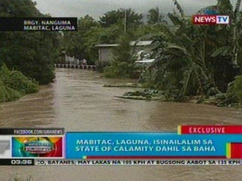 BP: Mabitac, Laguna, isinailalim sa state of calamity dahil sa baha ...