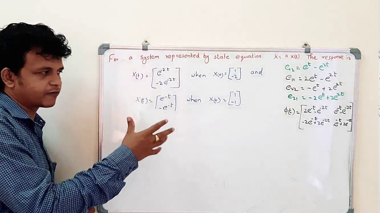 FINDING TRANSITION MATRIX AND SYSTEM MATRIX FROM SOLUTION OF STATE ...