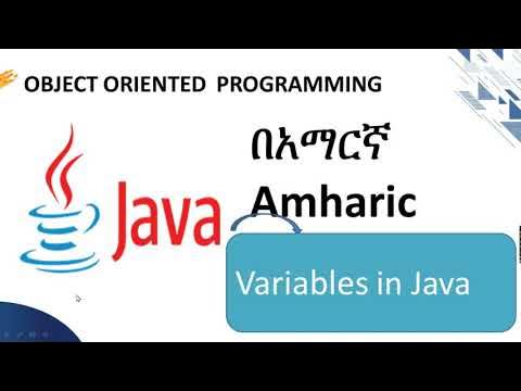 variable and types of variable in Java Amharic በአማርኛ - YouTube