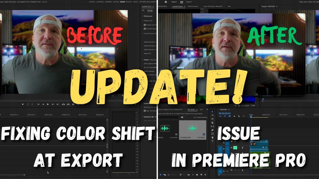 How to FIX the color shift issue at export in premiere pro - UPDATE - YouTube