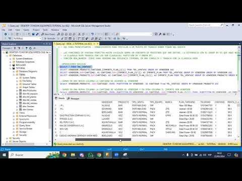 Curso de SQL: Funciones de ventana en SQL - Clausula OVER (PARTITION BY ...