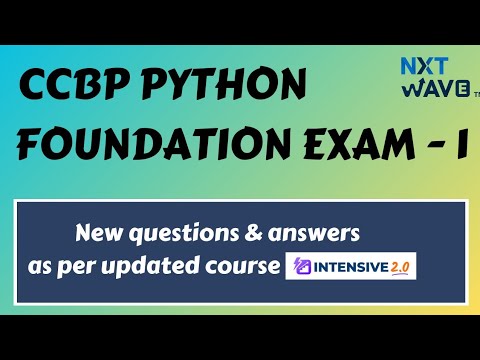CCBP Python Foundation Exam 1 | #ccbp ##ccbpacademy #ccbpians #python #pythonprogramming - YouTube