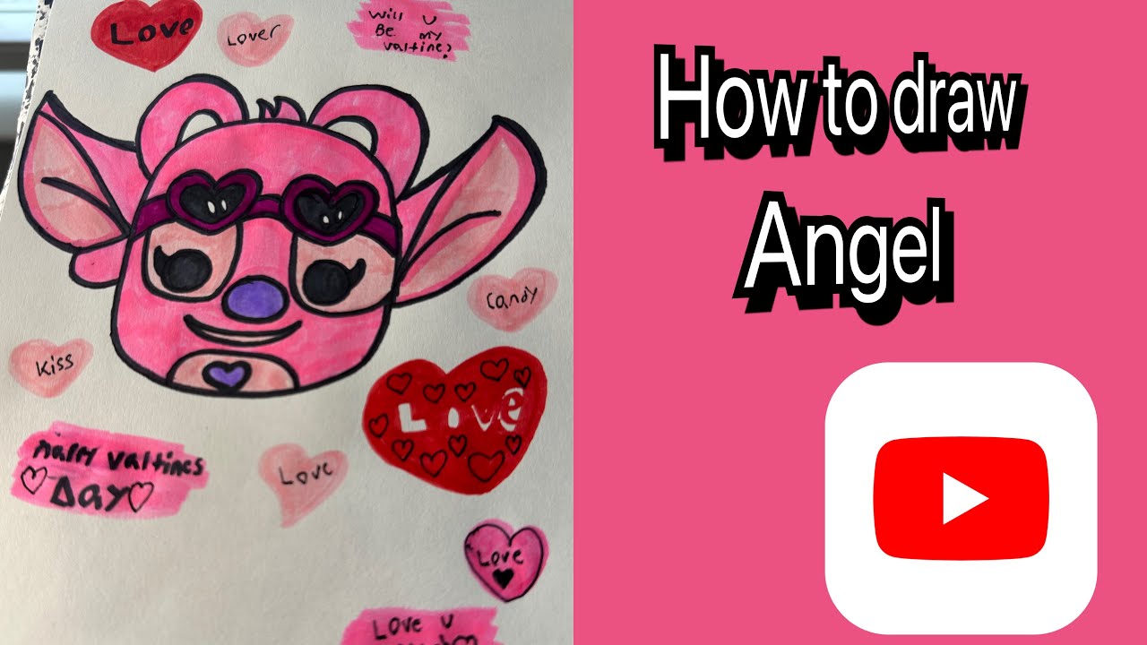 How to draw angel from Valentine’s Day squish mellow - YouTube