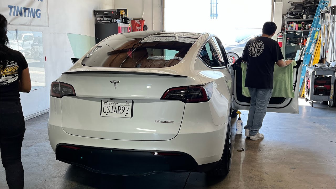 2023 Tesla Model Y Window Tint Done Part 3 - YouTube