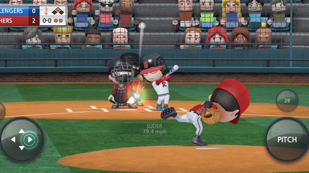 Baseball 9 Mobile Gameplay League Match Tough Match - YouTube