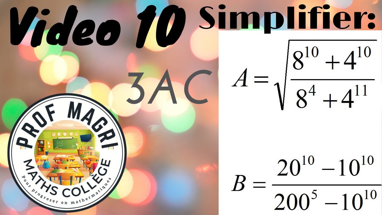 Ma vidéo10 :Exercice de 3AC visant les puissances et la factorisation. - YouTube