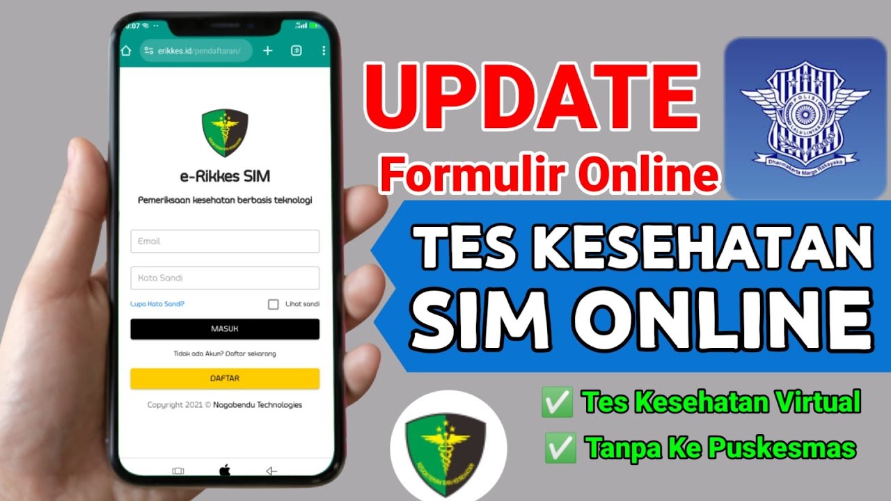 Cara Perpanjang SIM Online 2025 | Cara Tes Kesehatan Sim Erikes - YouTube