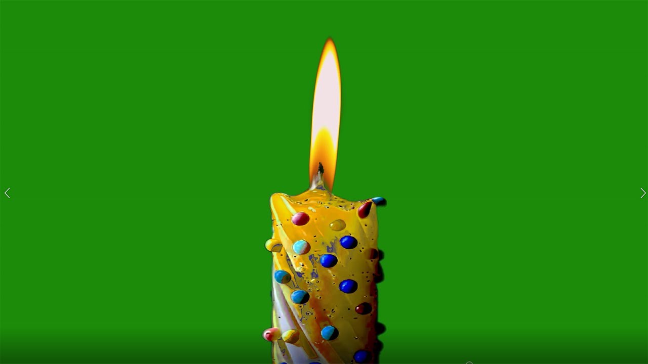 Candle Green Screen | Colorful Birthday Candle Chroma Key Video - YouTube