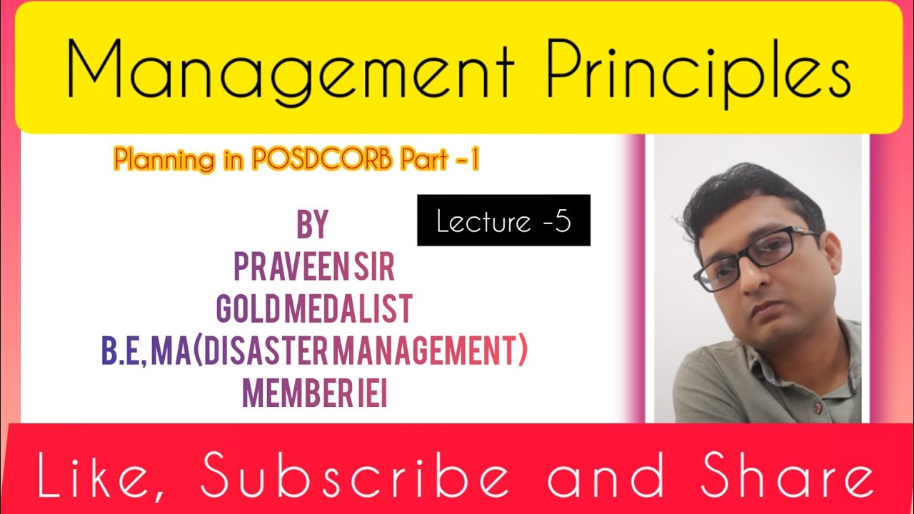 What is Planning in POSDCORB Part I - YouTube