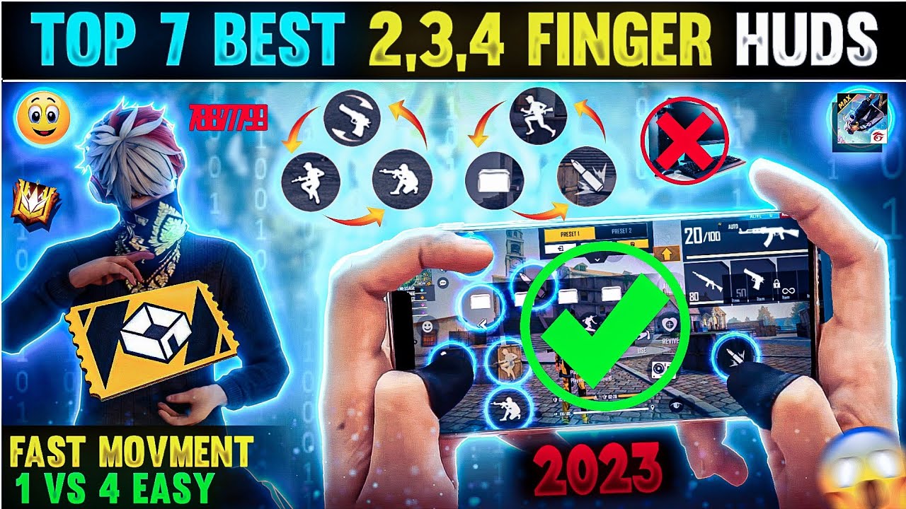 Top 7 Best Free Fire Custom Hud Settings👍 {2Finger,3Finger, 4Finger} 3 ...