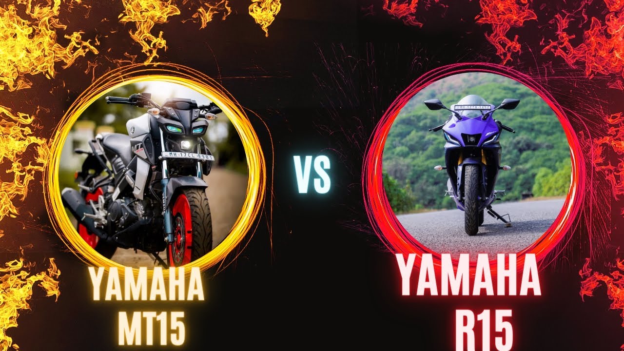 YAMAHA MT15🆚 YAMAHA R15 comparision video between this 2 sports bikes 🏍 ...