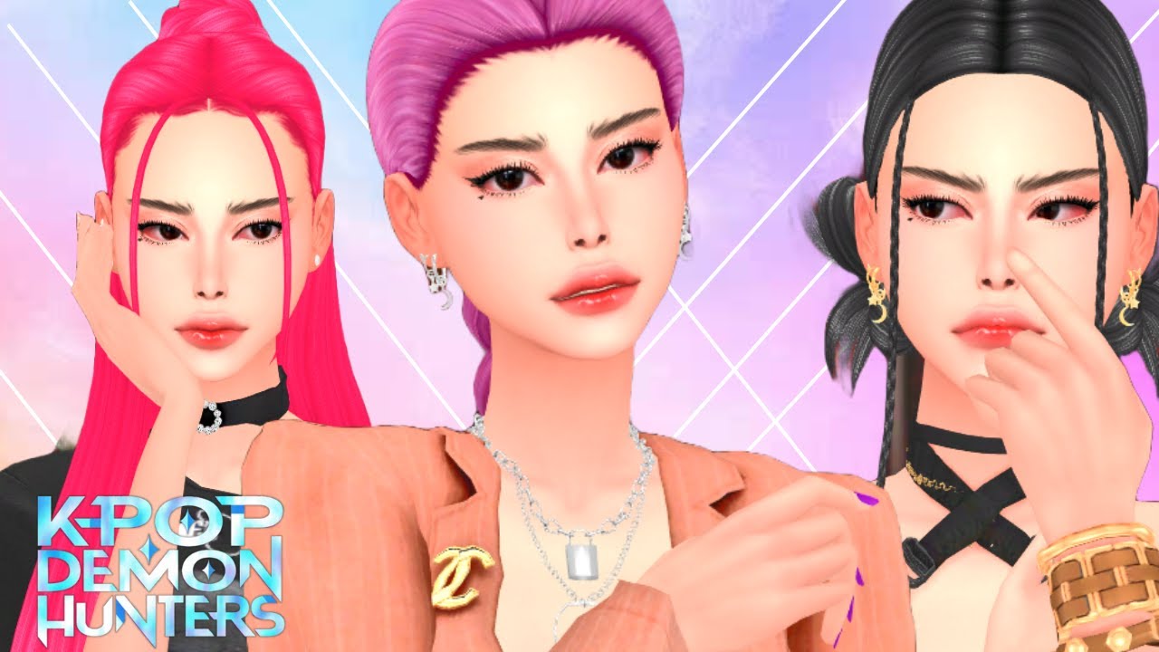 Making HUNTRIX From KPOP Demon Hunters In The Sims 4 - YouTube