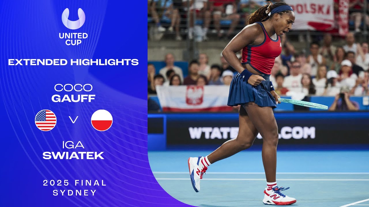 Coco Gauff v Iga Swiatek Extended Highlights | United Cup 2025 Final ...