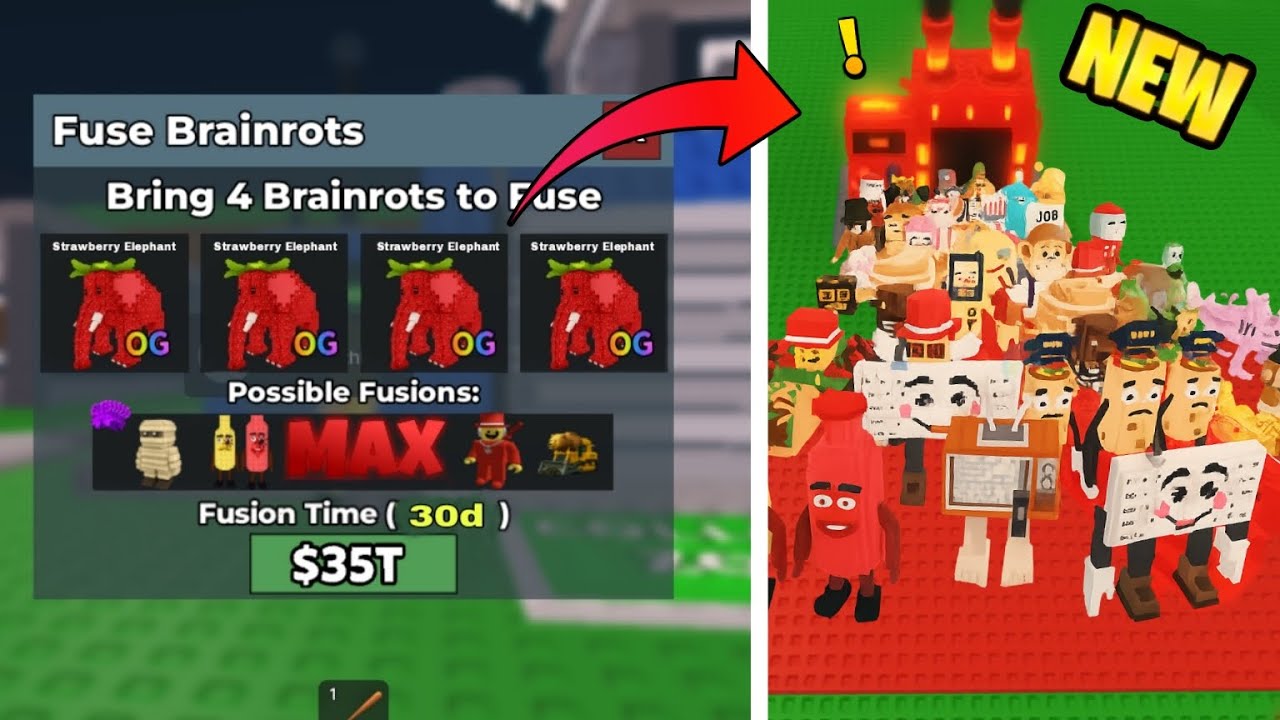I used all the strawberry elephants inside the merging machine!♨️ ...