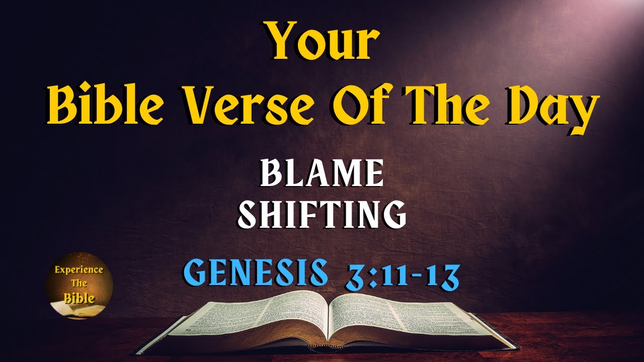 Blame Shifting and How To Stop It - Morning Prayer, Bible Verse Of The ...