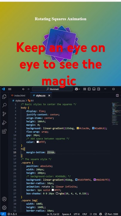 HTML CSS ANIMATION Illuminati #shorts #short #trending #trendingshorts #python #javascript #css ...