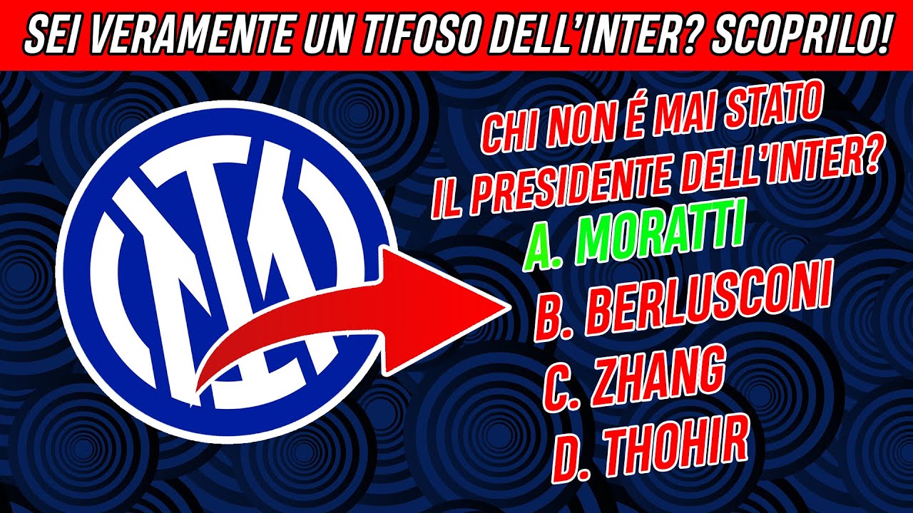 Quanto BENE conosci LA TUA SQUADRA DEL CUORE? INTER | Quiz Di Calcio 2022 - YouTube
