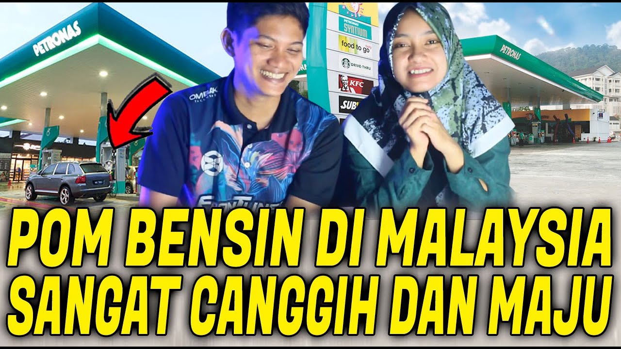 ISTRI KAGET MELIHAT POM BENSIN🇲🇾MALAYSIA TIDAK ADA PETUGAS YANG ISI ...
