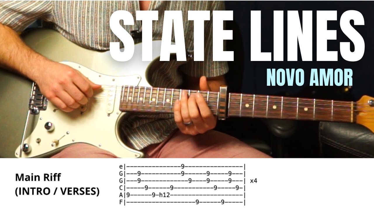State Lines Novo Amor Guitar Tutorial with Tabs - YouTube