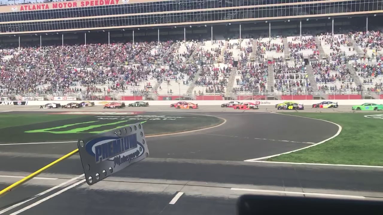 Slow Motion Video Atlanta Motor Speedway Green Flag start of race Ross ...