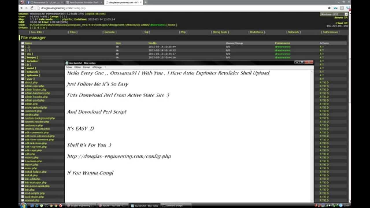 Auto Exploiter Revslider Shell Upload 2015 ( New Fixed ) - YouTube