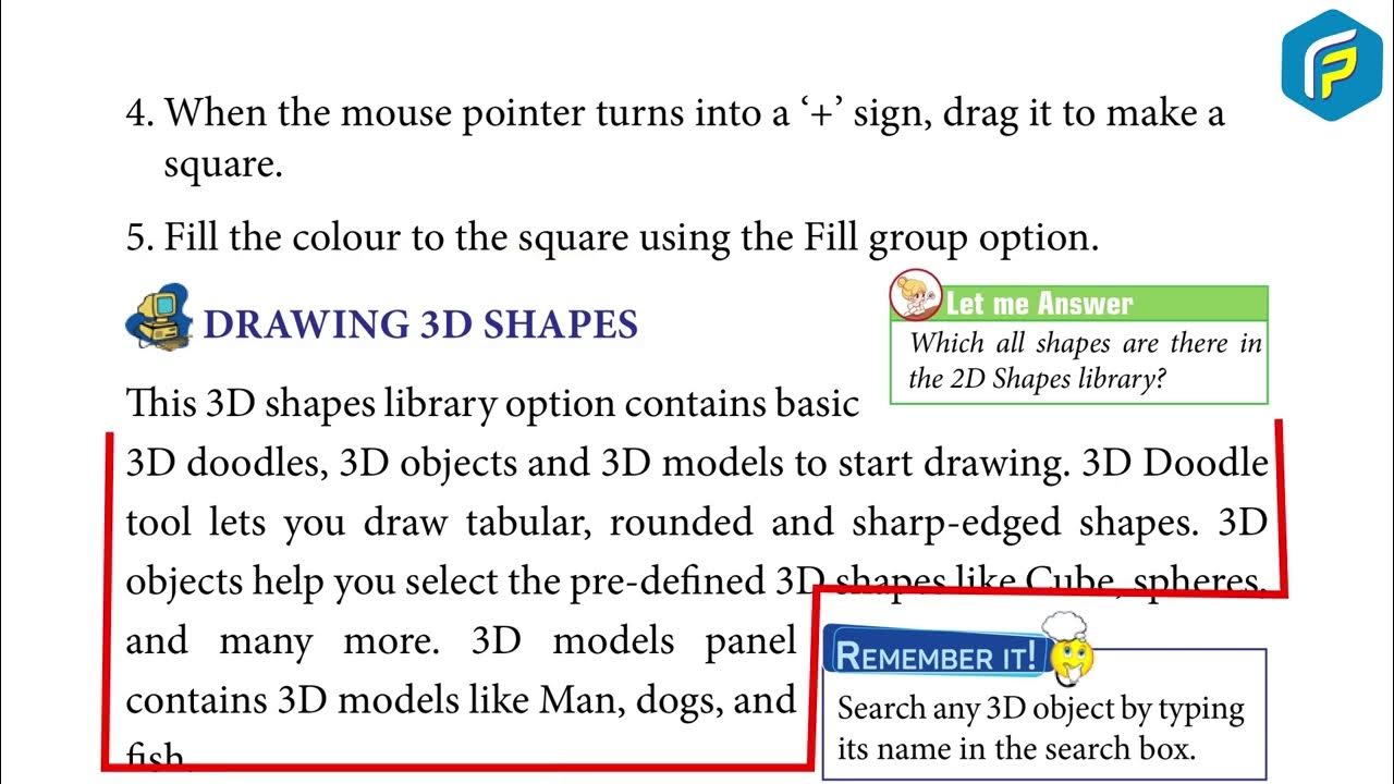Franklin Computer Class 3 - Chapter - 6 Using Paint 3D - YouTube