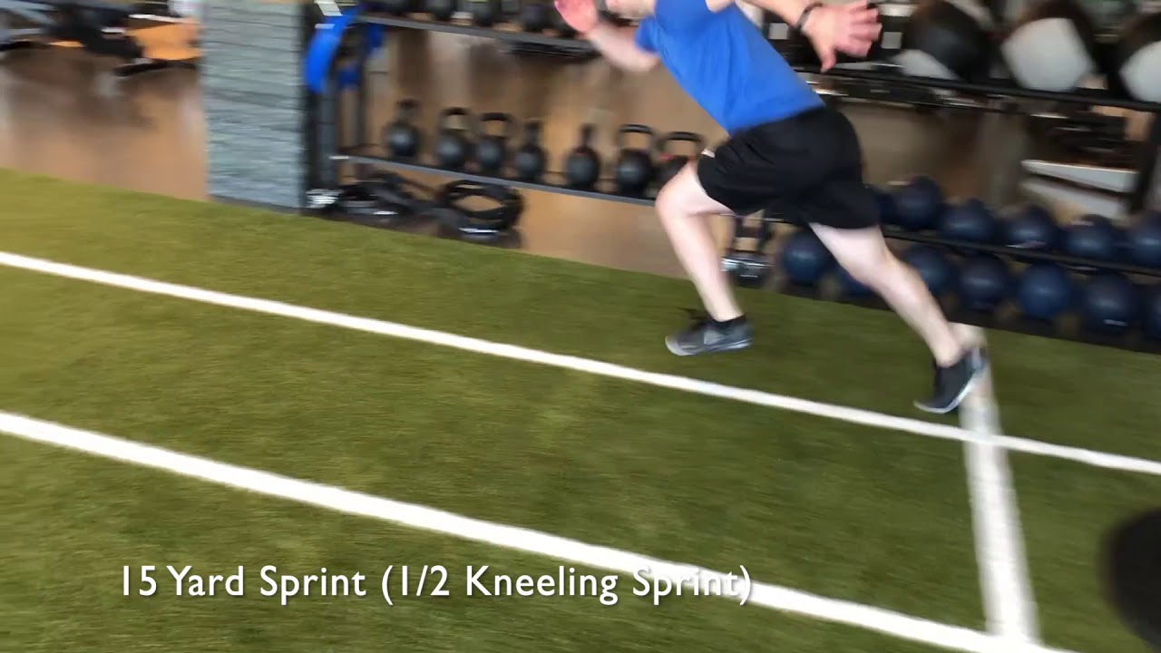 15 Yard Sprint 1/2 Kneeling Sprint - YouTube